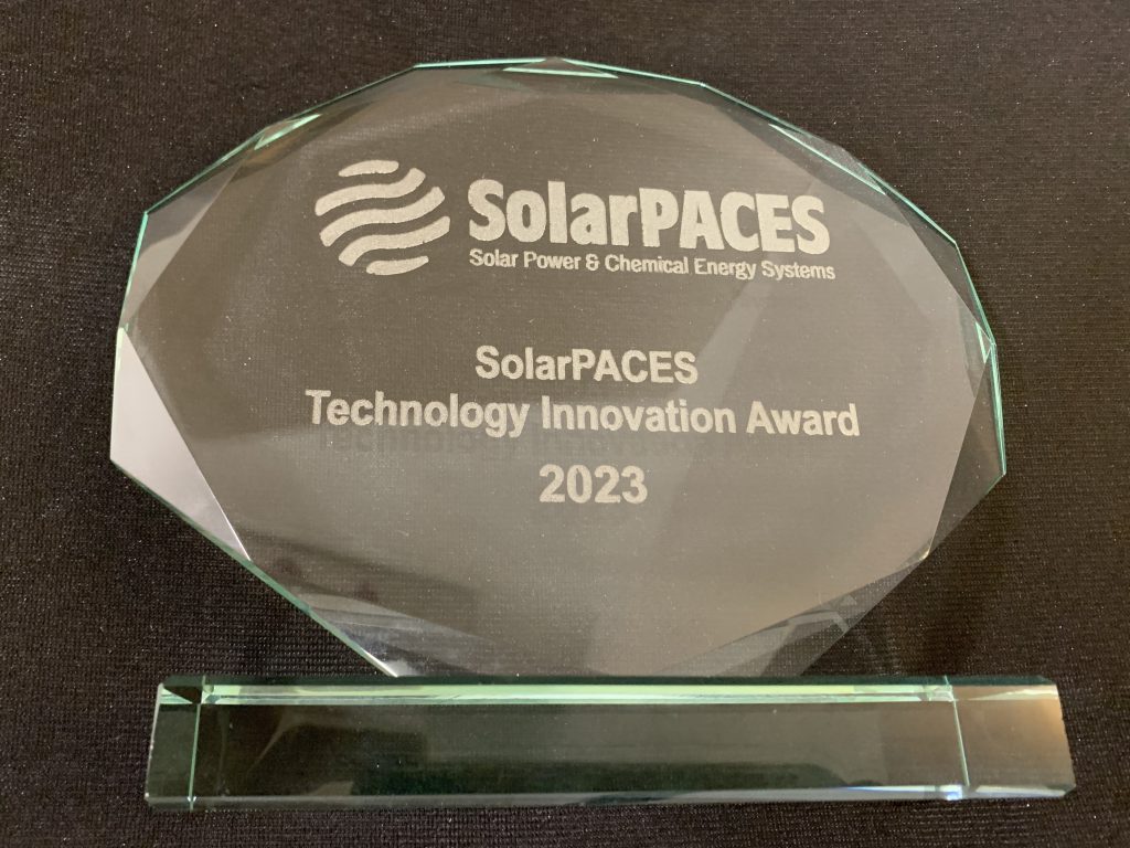 Technology Innovation Award at SolarPACES2023 - NANO FRONTIER TECHNOLOGY